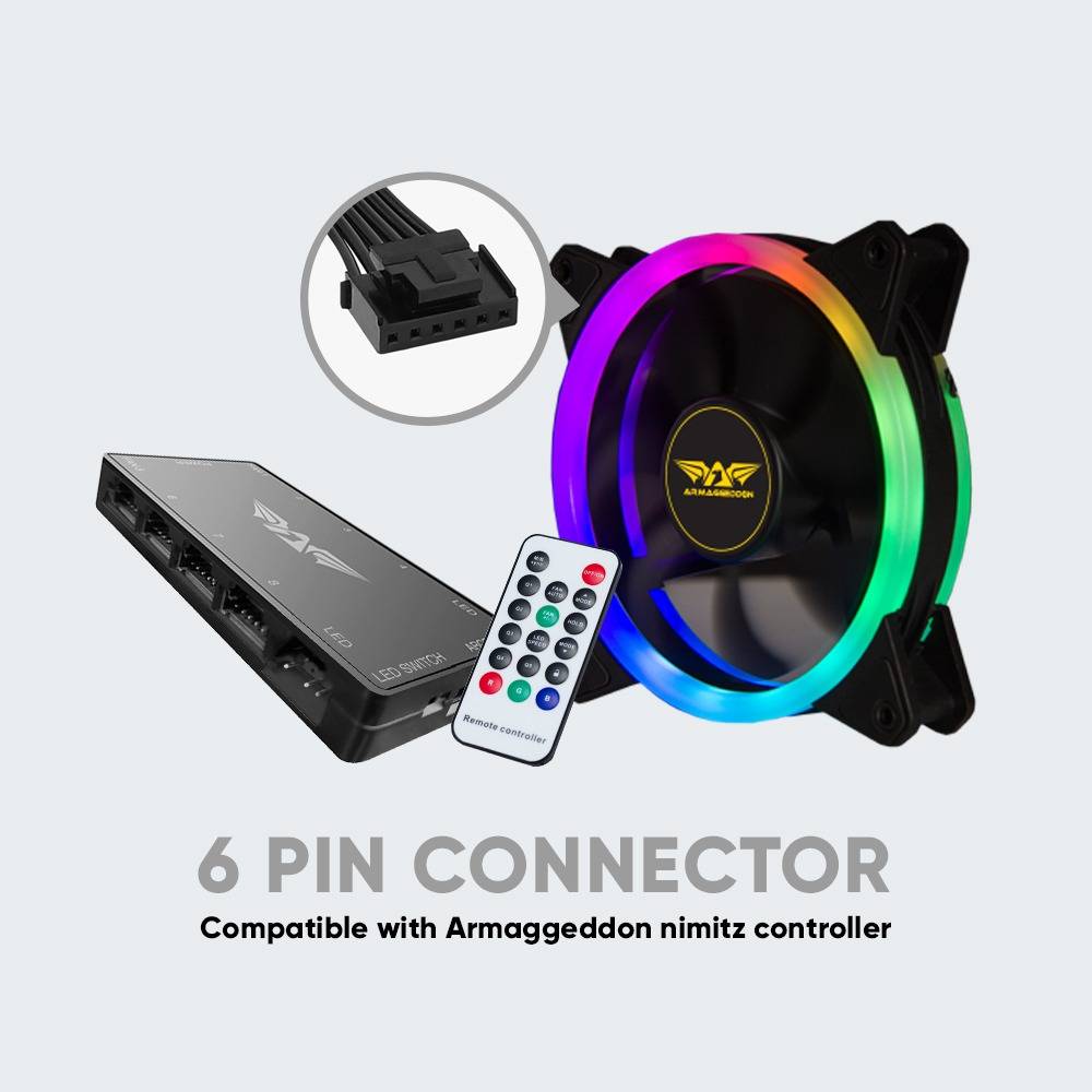 Armaggeddon Tessaraxx Dual Loop ARGB Fan (Double Ring)