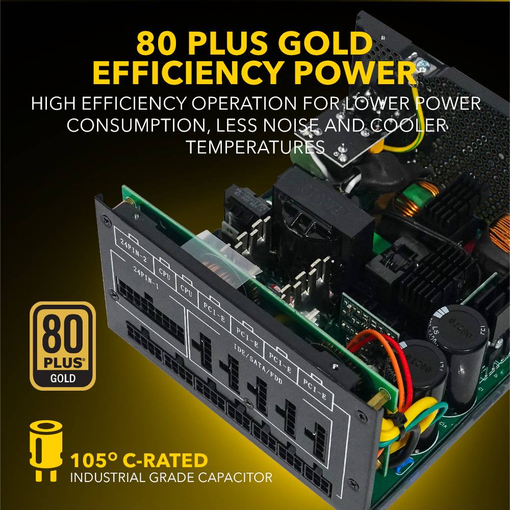 Voltron Gold 800 Modular Power Supply (80+Rating)