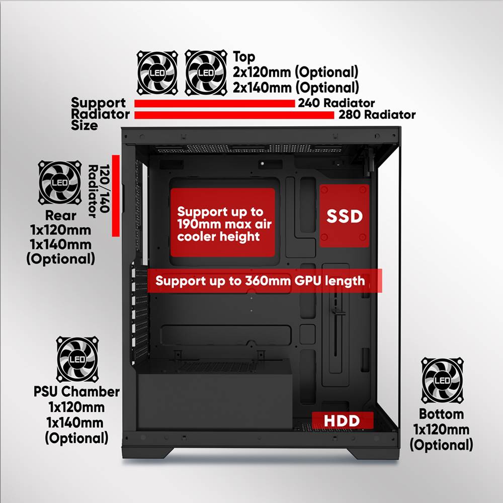 ARMAGGEDDON AQUARON M-ATX TRANSPARENT VIEW PINK GAMING CASING - NEXXCOM ...