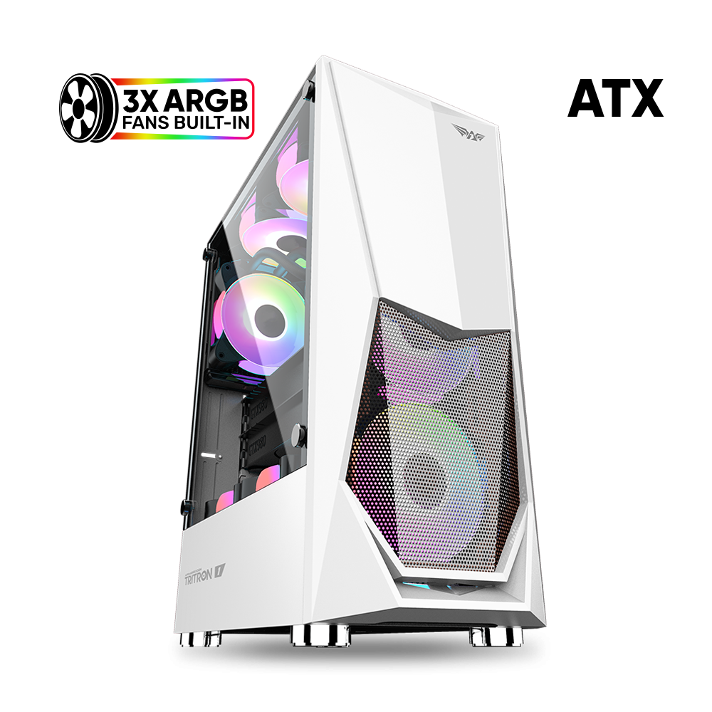 Cases & Towers - Armaggeddon Tritron 1 ATX Gaming Case with 3xARGB Fans ...